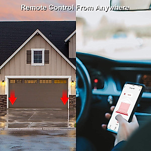 Garage WI-FI Remote Control for Grarage Door Opener with Orange/Red Learn Button,USB Type WI-FI Gate Remote Phone APP Control to Garage Opener,No hub Needed,Timer & Schedule,No Wiring Need