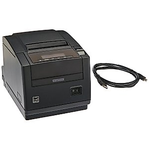 Citizen America CT-S801S3UBUBKP CT-S801 Series POS Thermal Printer with PNE Sensor, Top Exit, 300 mm/Sec Printing Speed, USB Connection, Black
