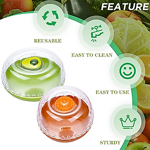 YSYONM Vegetable and Fruit Storage Containers for Refrigerator Avocado Saver and Onion Holder Food Storage Keeper Reusable with Lids 2 Pack
