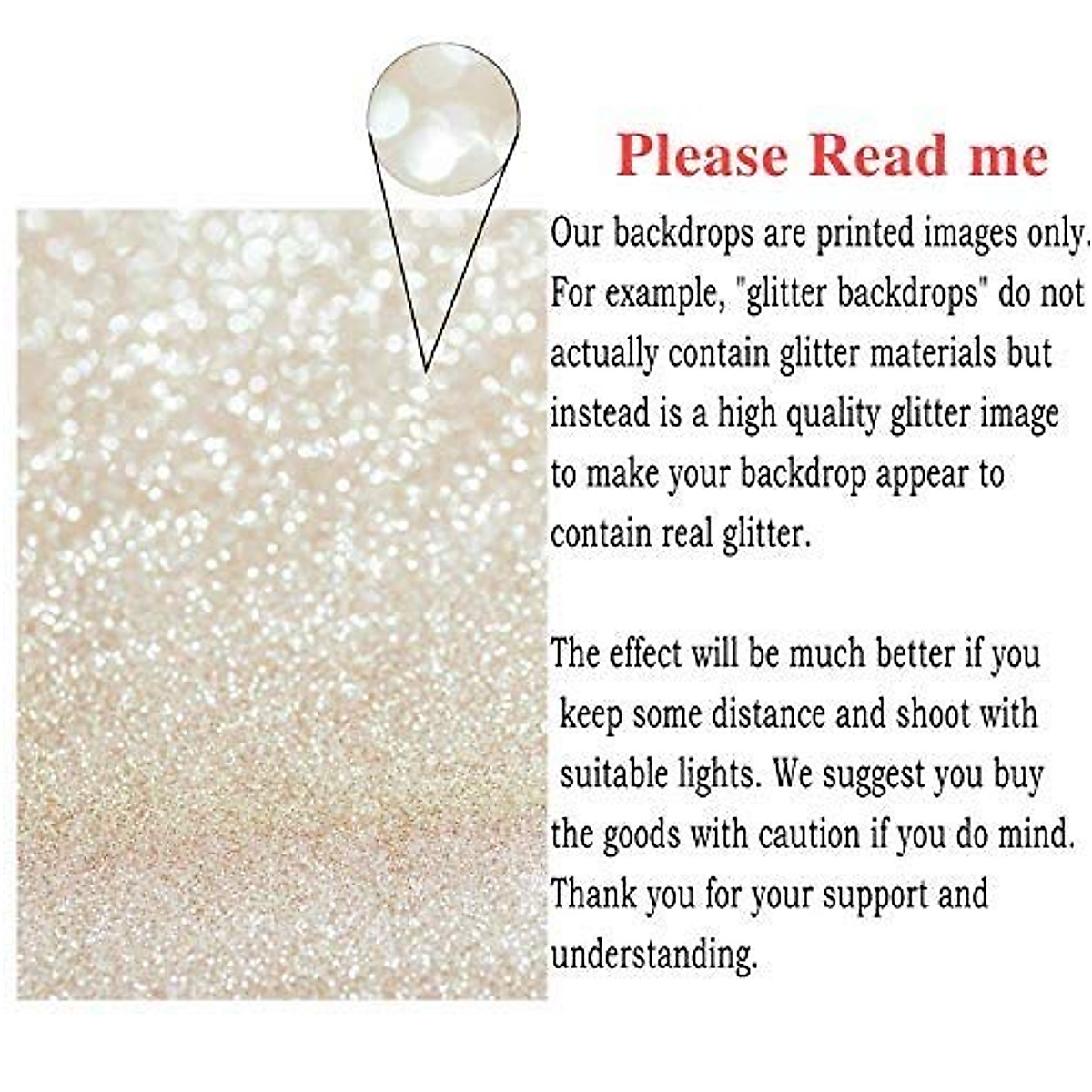 Funnytree 5X7ft Ivory Gold Bokeh Photography Backdrop Golden Spots Shinning Sparkle (Not Glitter) Sand Scale Halo Still Life Golden Background Newborn Baby Portrait Photo Studio Photobooth Props