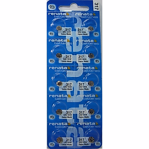 Renata 317 SR516SW SP317 V317 D317 616 Silver Oxide Mercury Free Electronic Batteries x 10