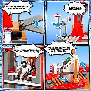 Space Exploration Shuttle Toys for 6 7 8 9 10 11 12 Year Old Kids, Girls, Boys, 12-in-1 STEM Projects Rocket Building Toy Kit with 3 Astronauts, Airplane Rocket Set, Gift idea for Ages 6 +, 885 Pcs