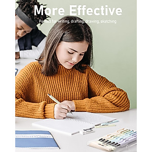 Nicpro 8PCS Pastel Mechanical Pencil 0.5 & 0.7 mm, Cute Fast Click Mechanical Pencils Set with 8 Tubes HB Lead Refills, Erasers for Drafting, School Student Writing, Drawing, Sketching -with Case