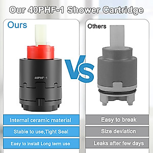 40PHF-1 40mm Pressure Balance Cartridge,Shower Cartridge Replacemen,Compatible With Shower Faucet for Shower Valve, Product Height 3.22 in (82mm) Width 1.57 in (40 mm)