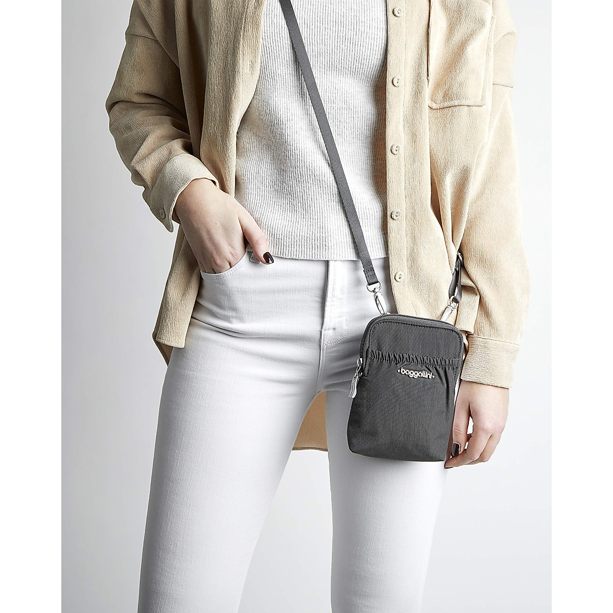 Baggallini womens Bryant Pouch With Rfid Handbags, Portobello, One Size US