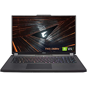 GIGABYTE AORUS 17 XE5 (17.3" FHD 360Hz, Intel 12th Gen i7-12700H, 32GB DDR5 RAM, 1TB PCIe SSD, NVIDIA GeForce RTX 3070Ti), Thin Bezel Gaming Laptop, Thunderbolt 4, RGB Backlit, Win 11 Home