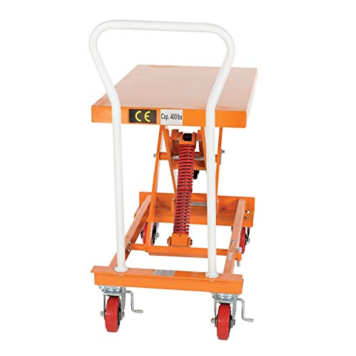 Vestil SCSC-400-2032 Steel Self-Elevating Lift Cart, 400 lbs Capacity, 40" Length, 20" Width, 30-1/2" Height