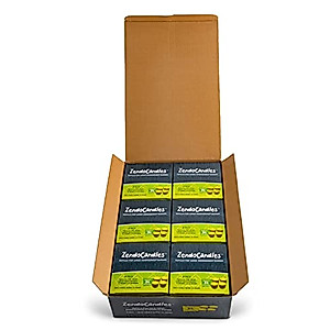 ZendoZones ZendoCandles® 3% Citronella Refill Candles for use with Large Citronella Burners, Case Pack of 12
