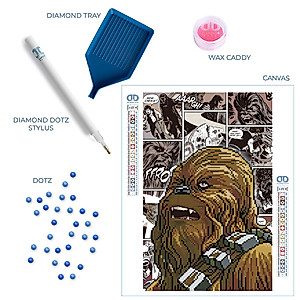 DIAMOND DOTZ ® - Star Wars Chewbacca Diamond Painting Artwork Kit, Star Wars Diamond Art, Star Wars Diamond Painting, Diamond Art Star Wars, Diamond Painting Star Wars