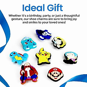 Cynically Happy - Shoe Charms, 50 Piece Assorted Set of Cute Charms for Bracelets and Shoes, Durable PVC Shoe Accessories, Unisex Clog and Shoe Decoration Charms, Animated Charm Set