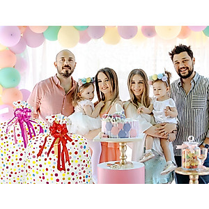 Shineloha 3 Pack Large Gift Bags (XL) 44"x 36" | Oversized Plastic Gift Bags with Pull Flowers | Party Favor Bags, Large Gift Bags for Presents |Birthday Gift Gag, New Parents