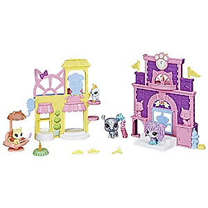 Littlest Pet Shop Prep 'n Party Double Playset Toy, Sparkle Deco, Includes Fan-Voted Pet, Ages 4 and Up