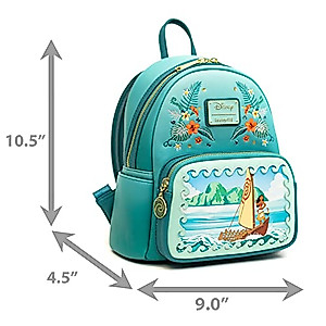 Loungefly Disney Moana, Princess Stories Series Moana Mini Backpack, Te fiti Hei Hei Pua Maui