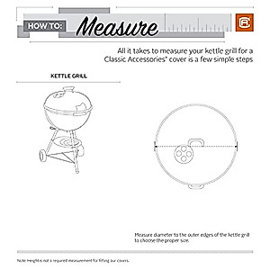 Classic Accessories Veranda Water-Resistant 26.5 Inch Kettle BBQ Grill Cover,Pebble