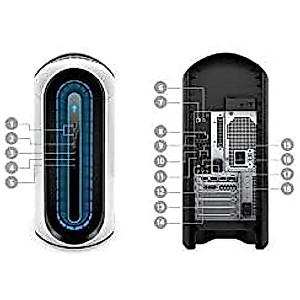 AimCare NewDell_Alien.Ware Aurora R11, Gaming Desktop Tower PC, Intel Core i7-10700F Processor, RTX 3060 Ti Graphics, 32GB RAM, 256GB SSD + 2TB SSHD, Bluetooth, WiFi 6, Windows 10, 1-Week Support