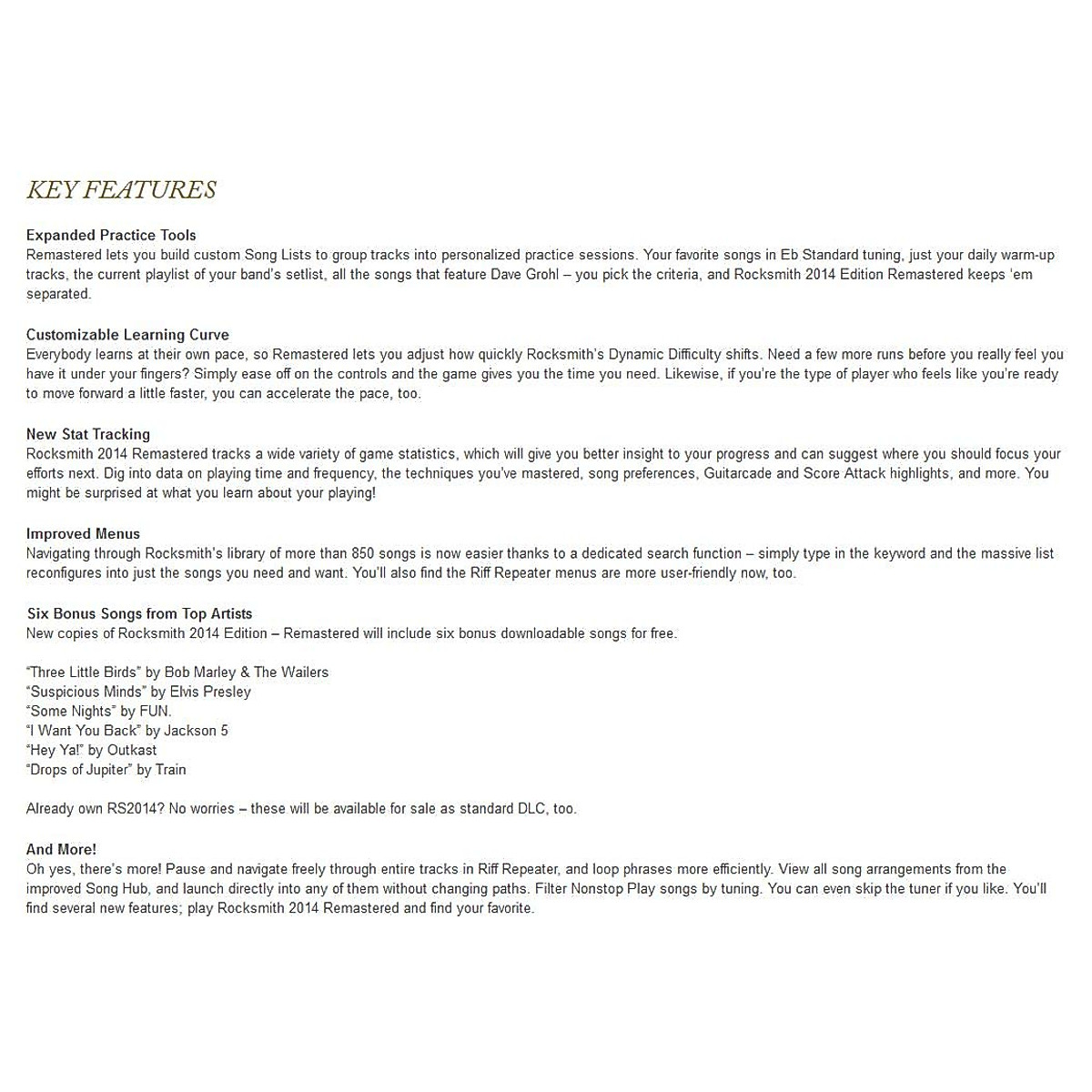 Rocksmith 2014 Edition Remastered - PC Standard Edition