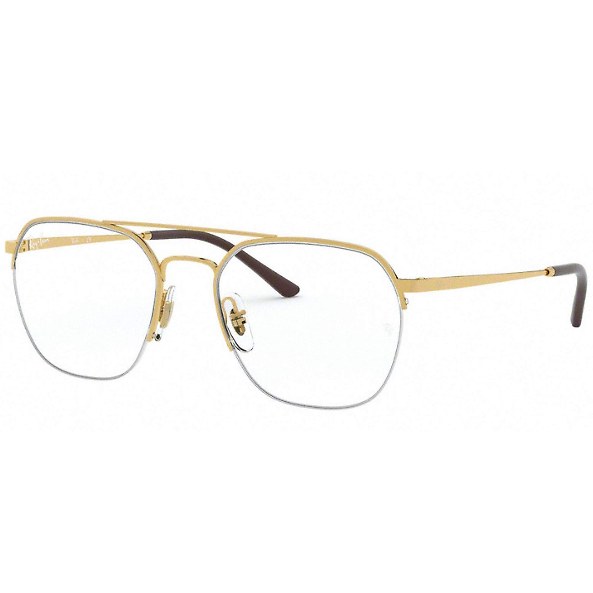 Ray-Ban RX6444 Square Prescription Eyeglass Frames, Arista/Demo Lens, 53 mm