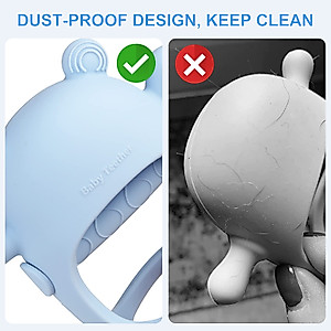 Never Drop Teething Toy for Babies 0-6 Month, Baby Chew Toys for Sucking Needs, Silicone Hand Pacifier for Breast Feeding, Car Seat Toy for Infants, BPA Free, Dust Free