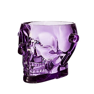 SOSSEG Ice Bucket, Skull Ice Bucket Beer Barrel, Table Mount Wine Bucket, Champagne Bucket Wine Cooler Bar Party Barbecue Cocktail Wedding Multiple (Purple)