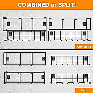 VZINO 2 Sets Power Tool Organizer for Tool Storage, Drill Holder Wall Mount with Screwdriver Holder, Heavy Duty Garage Tool Organizers and Storage, Utility Tool Shelf Rack for Grinder, Tool Box