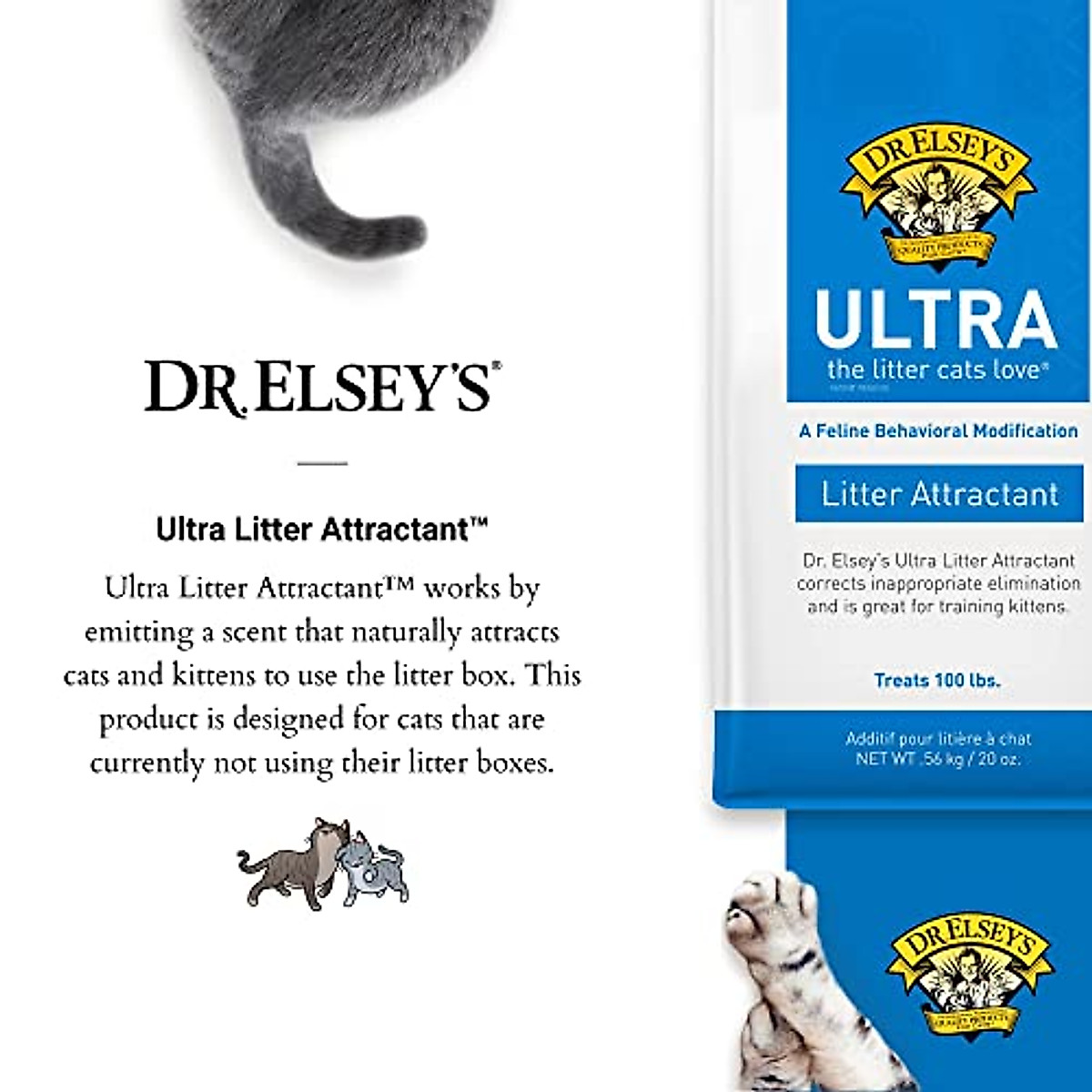 Dr. Elsey's Litter Box Attractant - Ultra Litter Attractant - 20 oz Pouch - Feline Behavior Modification & Training Tool