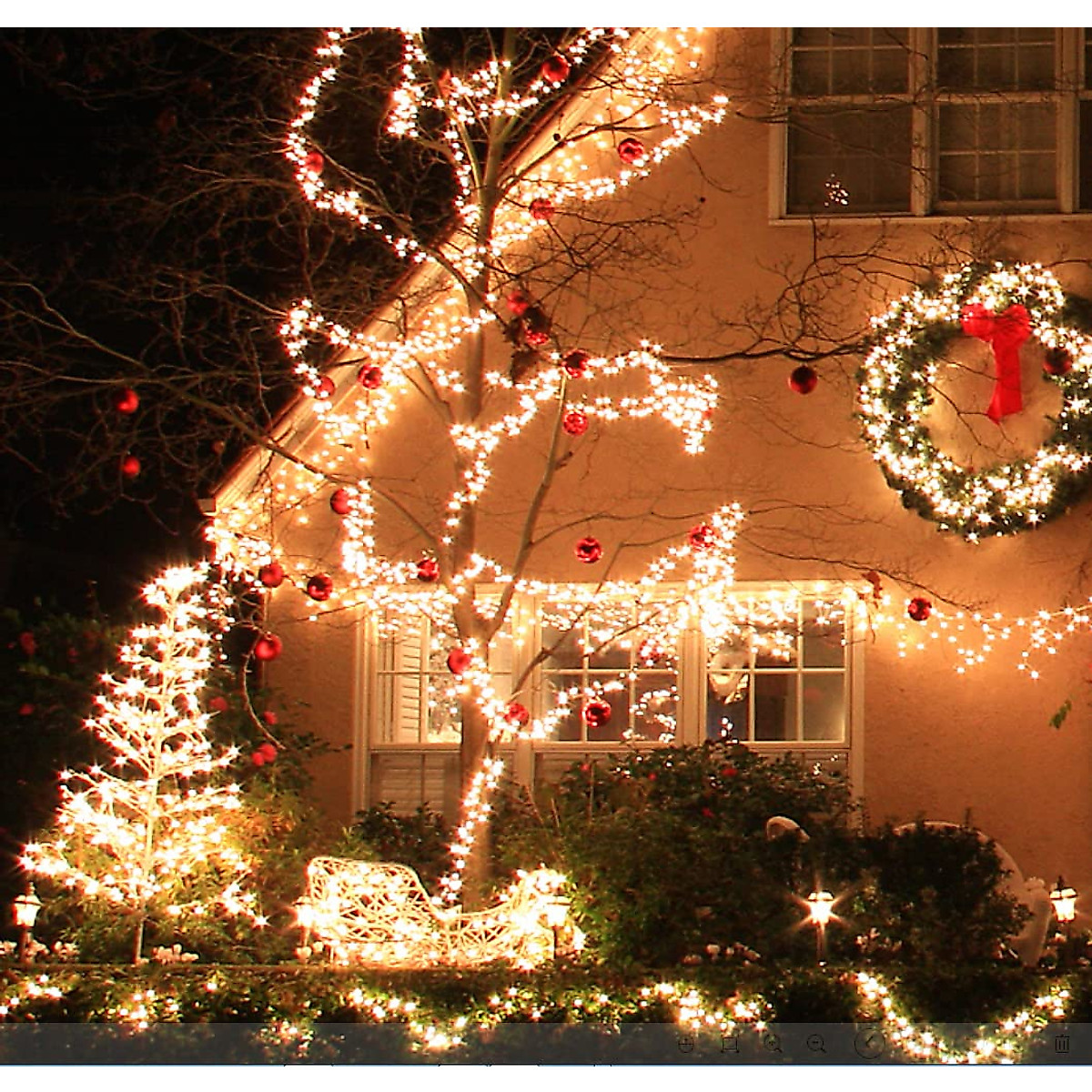 LAMPHOME Christmas String Light,100 Count Incandescent Mini String Light in 21.6ft,Indoor/Outdoor 120V UL Certified Mini Light for Christmas,Wedding,Patio Lawn,Home,Garden,Party,Store (Clear)