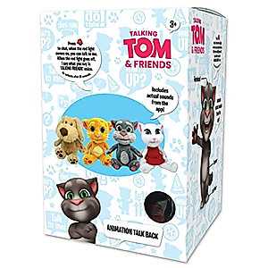 Dragon-i Toys Talking Tom Animated Interactive Stuffed Cuddly Plush Toy with Talkback 12', Grey, (80802)
