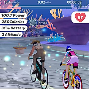 Jacfit Jbike Sensor for Exercise Bike and Bike Trainer, Free Multiplayer Online Indoor Cycling Workout.