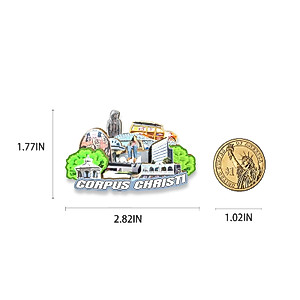USA Corpus Christi Magnet Fridge Magnet Wooden 3D Landmarks Travel Collectible Souvenirs Decoration Handmade