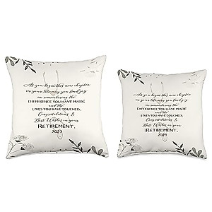 nurse retirement pillow, nurse retirement gift Gift, Retirement, Woman, Nurse Throw Pillow, 18x18, Multicolor