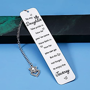 Daughter Gift from Mom Inspirational Bookmark Stocking Stuffers for Teen Girls Daughter in Law Gifts Christmas Gifts for Daughter Birthday Valentines Day Graduation Gifts for Her Teen Girls Gift Ideas