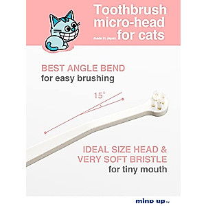 MIND UP Toothbrush Micro Head for Cats Made in Japan by Nyanko Care (1)