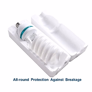 2Pcs 85W Light Bulb 5500K CFL Roas Daylight Spiral Softbox Lighting Kit Bulb in E27/E26 Socket for Photography Photo Box (135w-2p)