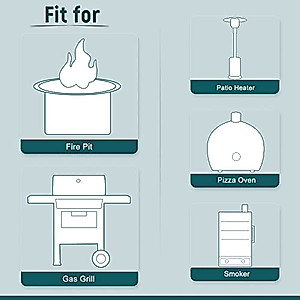 GASPRO 24FT 1/2" ID Natural Gas Hose, Low Pressure LPG Hose with Quick Connect, for Weber, Char-broil, Pizza Oven, Patio Heater and More