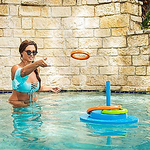 Robelle Floating Foam Ring Toss Game for Swimming Pools