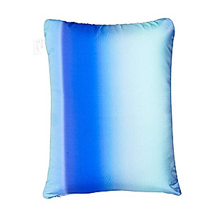 FABSKIY Squishy Neck Microbead Throw Pillow with Removable Cover, 16 and 12Inches Soft Travel Body Bed Pillow Bead Pillow for Kids Adult Chair Sleeping Car Seat (Ocean Blue)