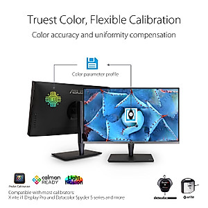 ASUS ProArt Display 32” 4K HDR Computer Monitor (PA32UCG-K) - UHD (3840 x 2160), Mini-LED IPS, 1600nits, 120Hz, 10-bit, Thunderbolt 3, HDMI2.1, w/Calibrator, Compatible With Laptop & Mac Monitor,Black
