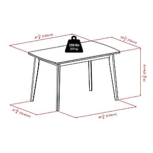 Winsome 94848 Shaye Dining Table, Walnut, 47.2x29.53x29.13
