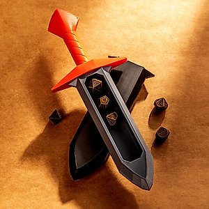 Custom Designed Dice Dagger Dice Sword Holder for Dice Storage Personalized Role Playing Dice Keeper | DND RPG D&D Dungeons and Dragons GiftQ
