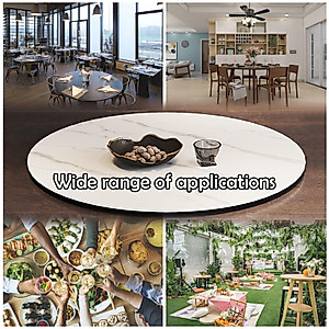 Round Lazy Susan Turntable For Dining Table, Ø 20-39 Inch Wooden Tabletop Rotating Plate, 360 ° Smooth Rotation Table Service Tray With Silent Bearing Base