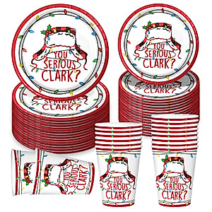 You Serious Clark Party Supplies Set Plates Cups, Funny Christmas Plates Cups, Funny Christmas Party Decorations, Christmas Vacation Party Decorations, National Christmas Holiday Party Decorations