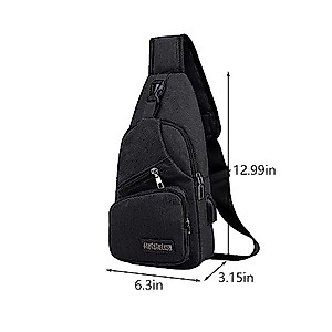 Crossbody Bags, Waterproof Strap Bag With USB Hole, Hiking Backpack Multipurpose Crossbody Chest Bag