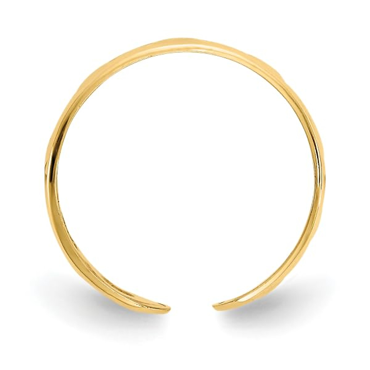 IceCarats 14K Yellow Gold Heart Love Adjustable Toe Ring Open Midi Band Summer Beach Jewelry