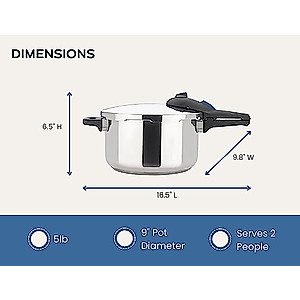 Zavor ZPot 4.2 Quart 15-PSI Pressure Cooker - Polished Stainless Steel