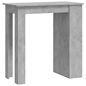 Bar Table with Storage Rack,Tall Table,Mid Century Modern Coffee Table,Rectangle Dining Table,Breakfast Bar Table,for Party, Kitchen, Living Room, Dining Room, Concrete Gray 40.2"x19.7"x40.7"
