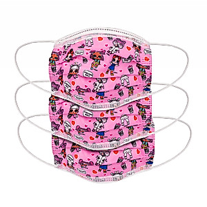 Disposable Face Mask LOL Surprise - Color Pink - 15 pcs per Pack - Gift Box