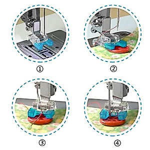 Snap On Button Sew On Presser Foot for All Low Shank Snap-On Singer*, Brother, Babylock,New Home, Janome, Kenmore, Euro-Pro, White, Juki, Simplicity, Elna Sewing Machines