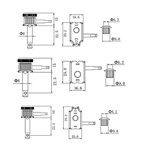 Guyker 6 Inline Vintage Guitar Lock String Tuners – Locking Tuning Key Pegs Machine Heads Replacement Parts for ST TL Style Electric, Folk or Acoustic Guitars – Nickel