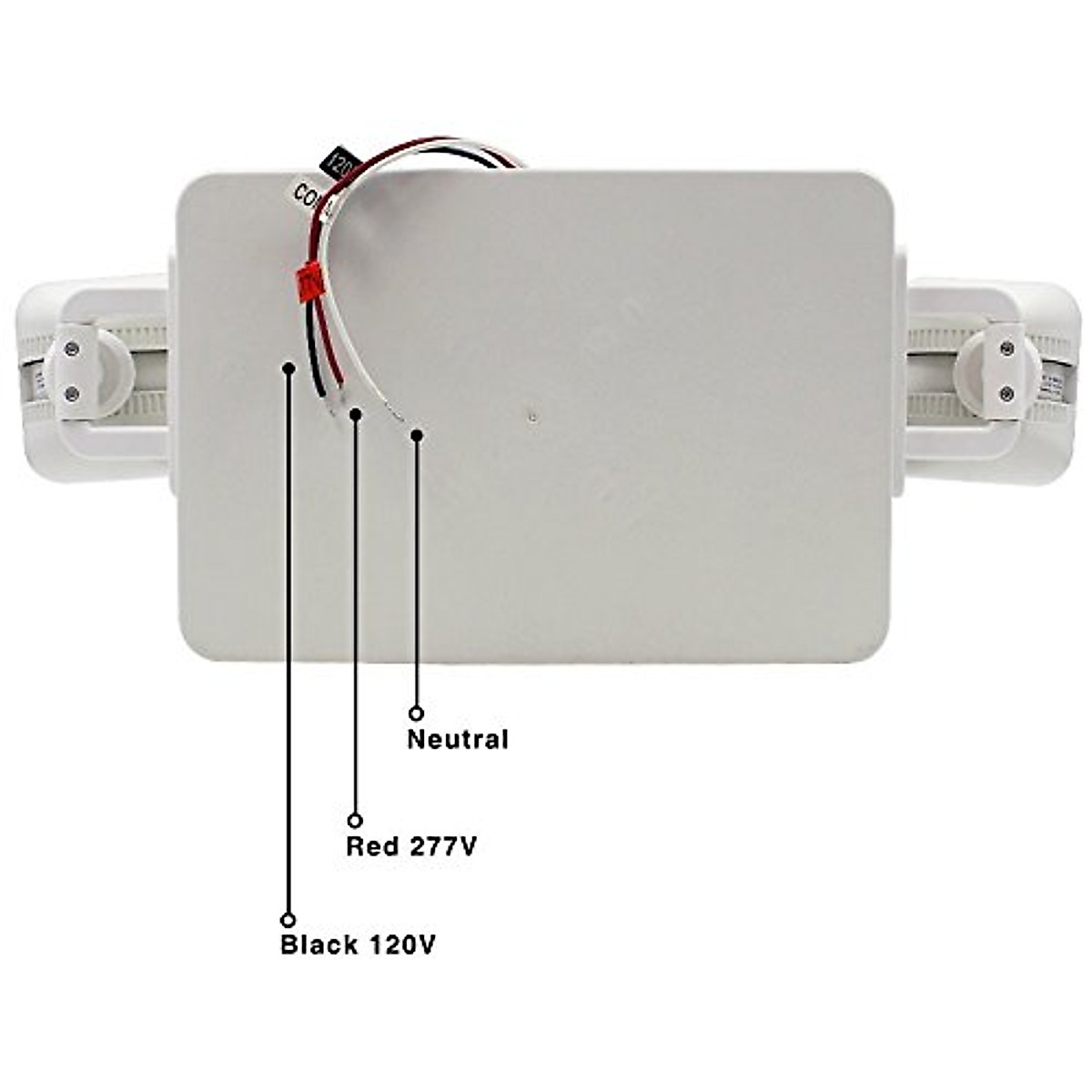 Ainfox 6 Pack LED Exit Sign Emergency Wall Light, UL Listed- LED Combo Emergency EXIT Sign with 2 Head Lights and Back -up Letter Cover (red/6pack)