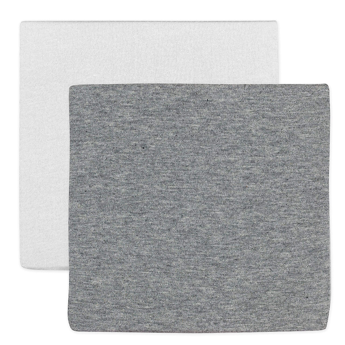 HonestBaby Organic Cotton Changing Pad Covers (Set of Two), Gray Heather, One Size